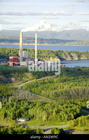 Aerial photograph of the Dalhousie Power Generating Station with Bay of ...