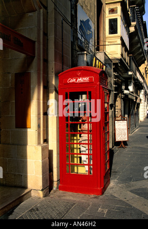 Island Malta, La Valetta, telephone box, in British island state ...