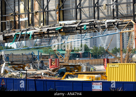 London Arena being demolished Docklands London Stock Photo - Alamy