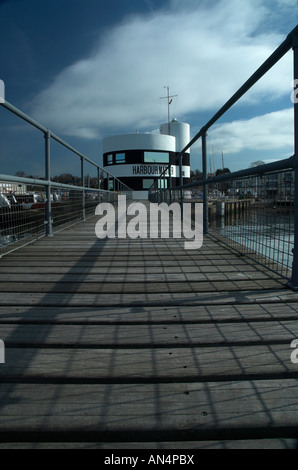 Warsash Harbour Master Building and Jetty Stock Photo - Alamy