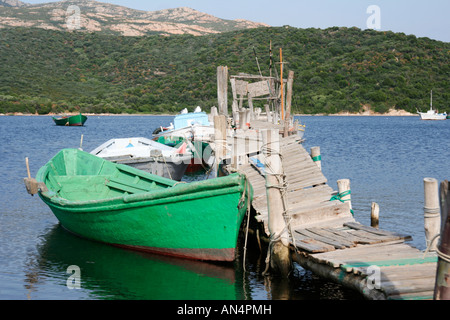 Sardinian crooked pier and boats Stock Photo - Alamy