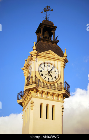 clock tower, Spanish city of Valencia, Mediterranean architecture Stock ...