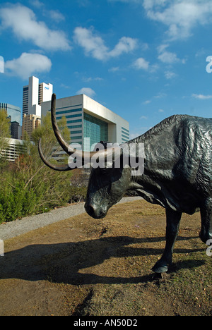 Cow statues in downtown of Dallas, Texas Stock Photo - Alamy