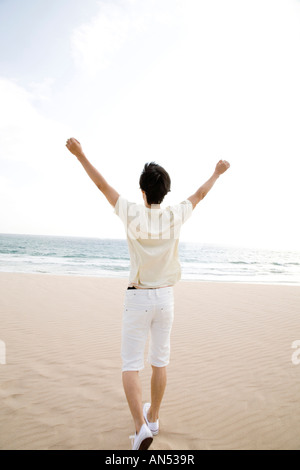 Back figure of Japanese man Stock Photo - Alamy