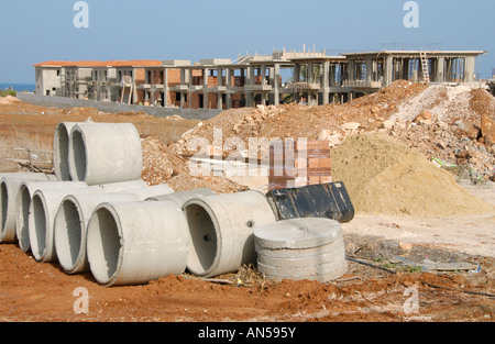 Detached houses under construction at Pernera Cyprus EU Stock Photo - Alamy
