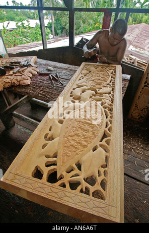 Carving a Traditional Storyboard Koror Palau Island Stock Photo - Alamy