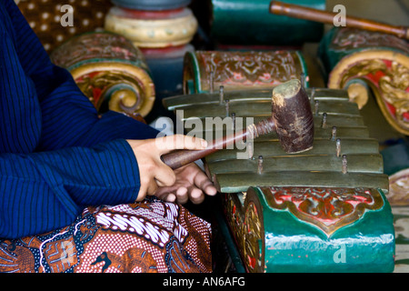 Traditional Gamelan Player Performing at the Royal Palace Yogyakarta ...
