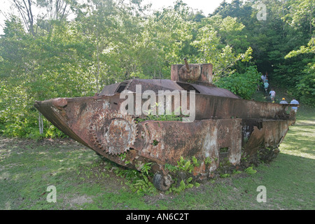 Japanese amphibian tank from World War 2, Peleliu Island, Palau ...