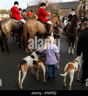 Woodland Pytchley Hunt Members at Brigstock Village Northamptonshire ...