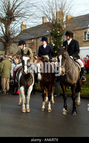 Woodland Pytchley Hunt Members at Brigstock Village Northamptonshire ...