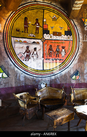 Native American Ceremonial Kiva, circular pit chamber used for ...