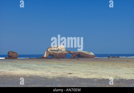 Reef and ship wreck Jackson Reef Straits of Tiran Red Sea Egypt Stock ...