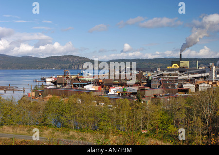 Elk Falls pulp mill Vancouver Island BC Canada Stock Photo - Alamy