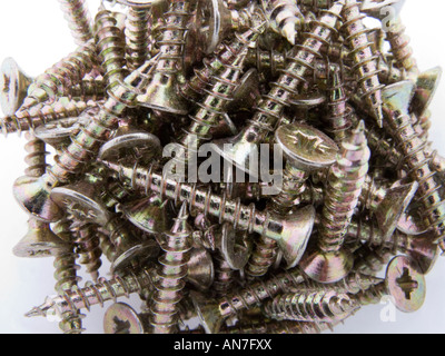 colour image off a pile of scews from a birds eye view Stock Photo - Alamy