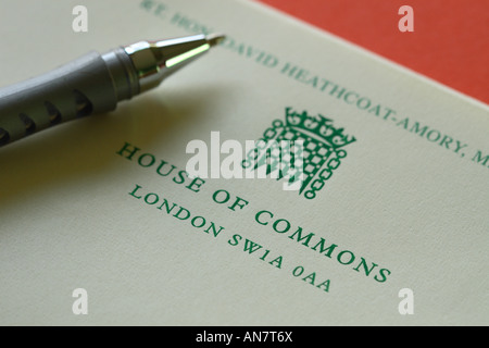 House of Commons Letterhead Stock Photo - Alamy