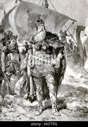 King Rorik or Hrørek. Jutish Viking who ruled over different parts of ...