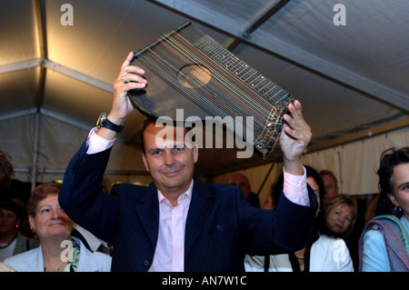 The zither used in the film The Third Man, on display at The Third Man ...