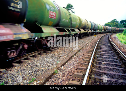 Trains Railways, oil tanker, goods train, india Stock Photo - Alamy