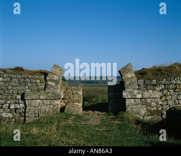 Ruined building at Hadrians wall Northumberland stone walls Roman ...