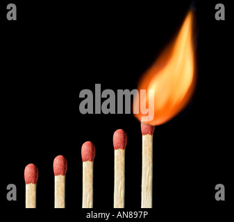 an exploding flame on a matchstick Stock Photo - Alamy
