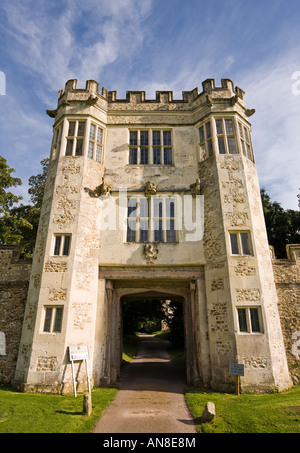 Tudor Gatehouse at Shute Barton, East Devon, England, UK Stock Photo ...