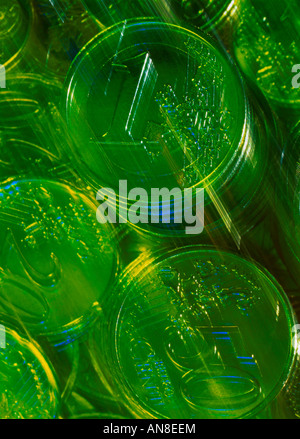 European coins in green light Stock Photo - Alamy