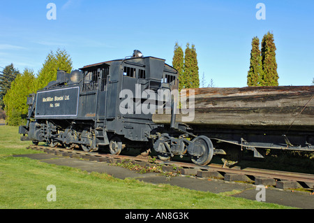 MacMillan Bloedel #1044 Logging Railway Steam Locomotive at Chemainus ...