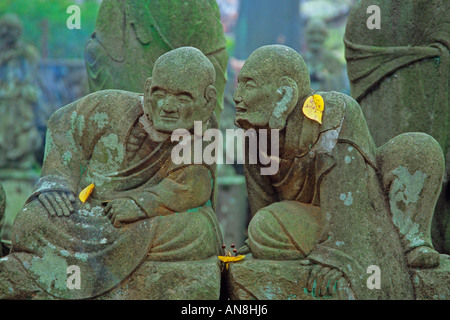 The 500 Disciples of Budda of stone images at Kitain Temple in Kawagoe ...