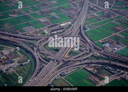 The aerial photography of Misato Interchange in Saitama Japan Asia ...