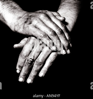 Man's hands while working Stock Photo - Alamy