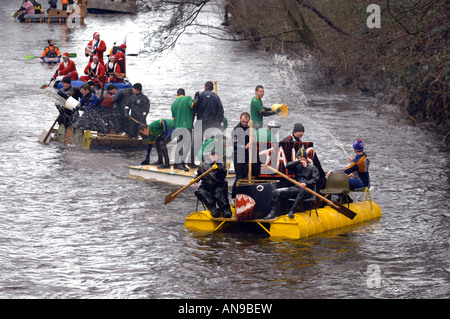 Boxing day Raft Race at Matlock Bath in Derbyshire fundraising for the ...