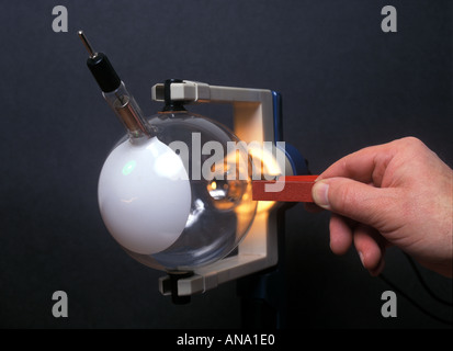 deflection by magnet of electron beam in Perrin tube Stock Photo - Alamy