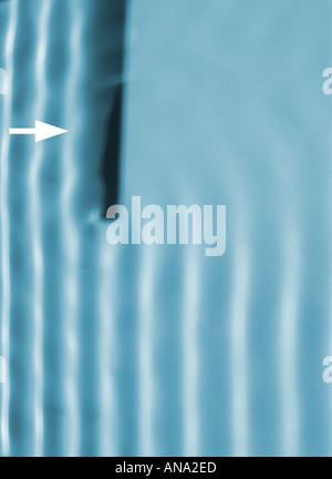 diffraction long wavelength water waves at straight edge in ripple tank ...