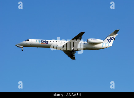 Flybe Embraer RJ145 aircraft approaching Birmingham International ...
