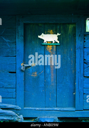 Decorative houses in Lowicz Museum Poland Stock Photo - Alamy