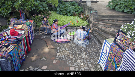 GUATEMALA ANTIGUA Cakchiquel Mayan woman wearing traditional huipil and ...