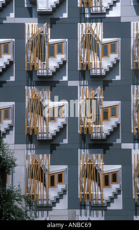 The unique windows of the MSPs offices in the new Scottish Parliament ...