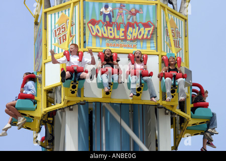 The Double Shot ride, The Boardwalk, Santa Cruz, California USA Stock ...