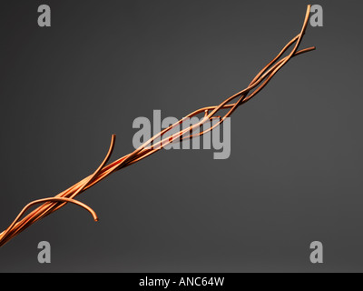 line wire, copper, iron, interlacement of threads, plait, plaiting ...