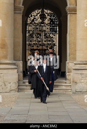 Oxford University. Academics wearing traditional robes, gowns and caps ...