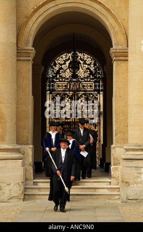 Oxford University. Academics wearing traditional robes. Ceremonial ...