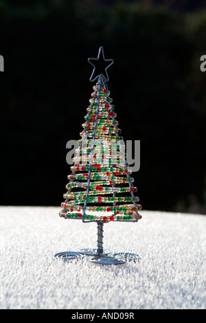 Christmas tree decoration made of ice, close-up Stock Photo - Alamy