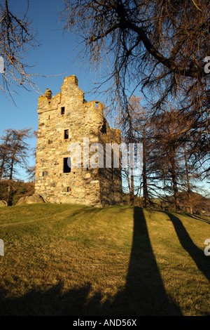 Ruin of 16th Century Knock Castle near the Royal Birkhall House ...