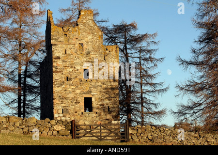 Ruin of 16th Century Knock Castle near the Royal Birkhall House ...