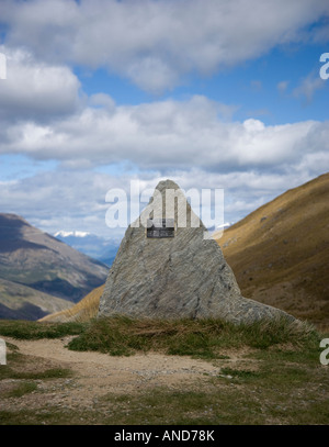 Monumants at Crown Range Summit, New Zealand Stock Photo - Alamy