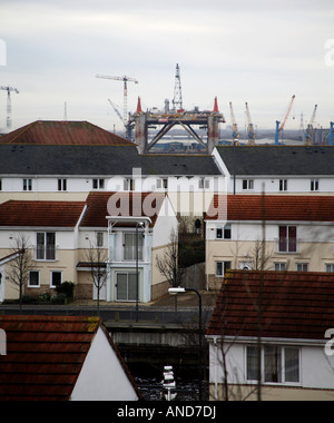 The North Sea Producer, an oil drilling ship in docks at Middlesborough ...