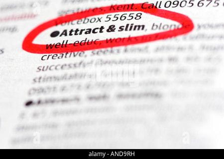 Lonely hearts column Stock Photo - Alamy