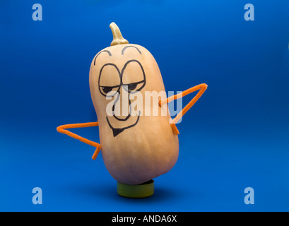 A butternut squash used as a funny character Stock Photo - Alamy