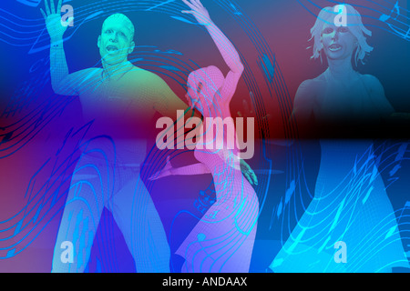 Virtual dance party Stock Photo - Alamy