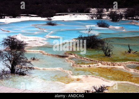 HuangLong Five color pools Sichuan China Stock Photo - Alamy